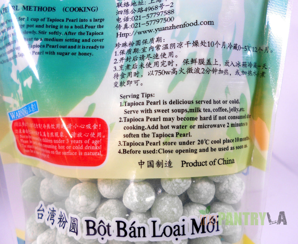 WuFuYuan Green Tea Boba Tapioca Pearls Ready in 5 Mins 8.8 Oz (Pack of – SecretPantryLA