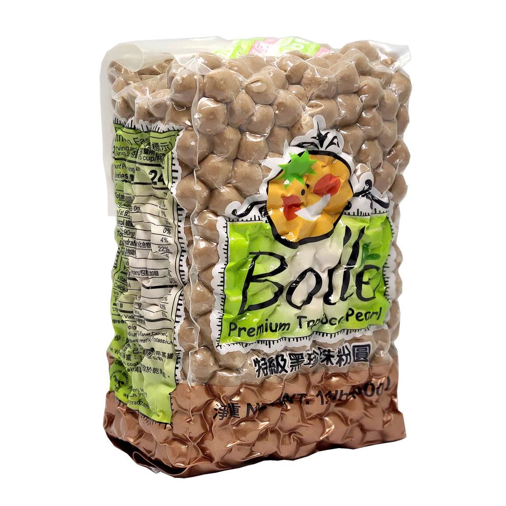 Bolle Premium Raw Black Boba Tapioca Pearls Bubble Tea Ingredient 1 lb ...