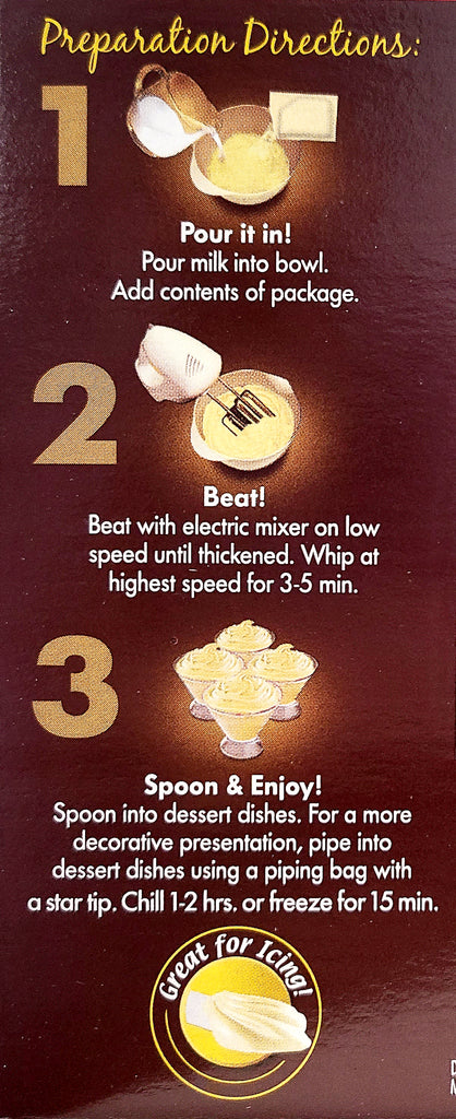 Dr. Oetker French Vanilla Mouse Instant Mousse Mix 2.7 Oz. (Pack of 3 ...