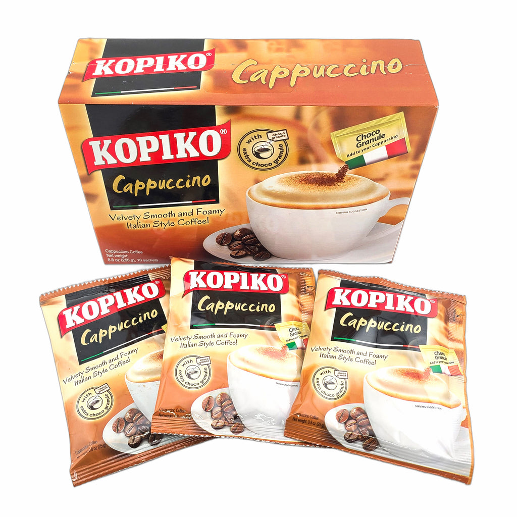 Kopiko Cappuccino Instant Coffee with Choco Granule 8.8 Oz. (25 G.X 10 ...