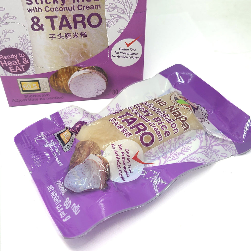 Mae Napa Thai Sticky Rice with TARO Filling - Khao Tom Mud- Ready to H ...