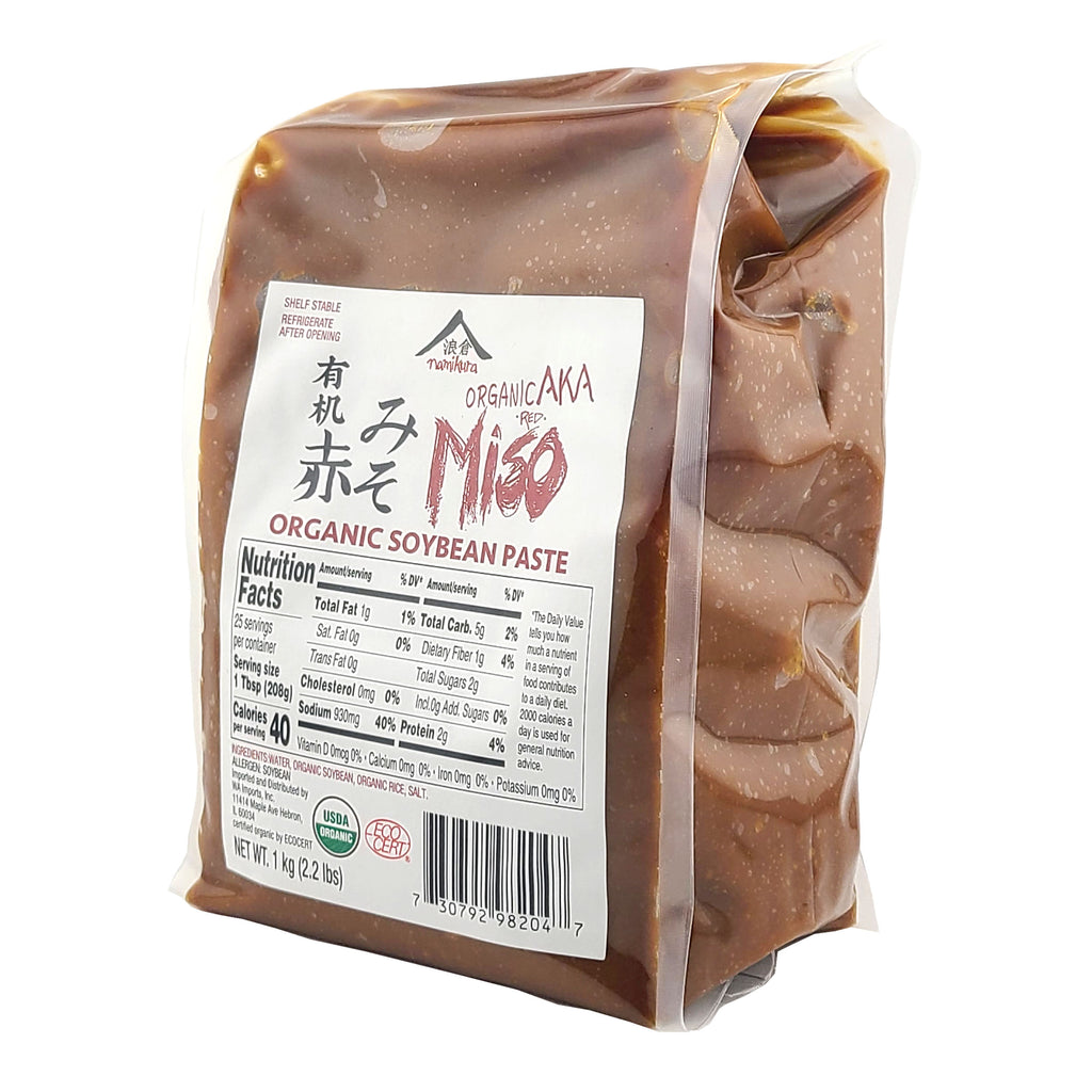 Namikura Aka Red Miso Aged 6 Months Organic Soybean Paste 2.2 lb /1kg ...