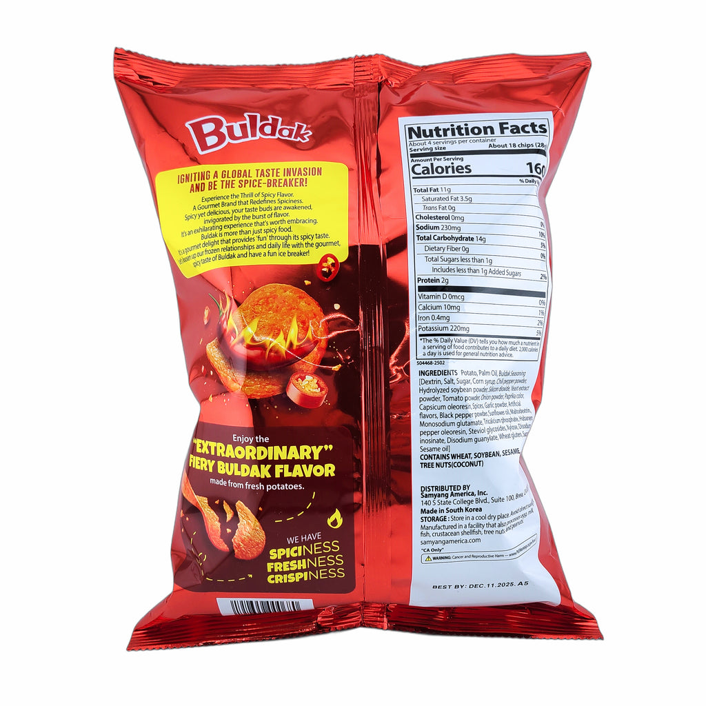 Samyang Buldak Potato Chips ORIGINAL Spicy Chicken Flavored 4.23 Oz ...