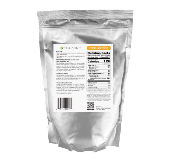 Tea Zone Mango Powder Mix for Milk Tea, Bubble Tea, Smoothies 2.2 lbs ...