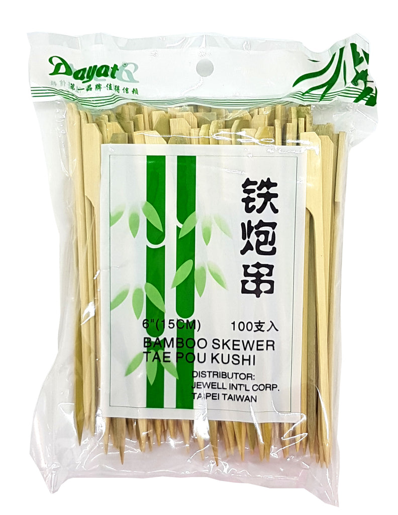 Natural Bamboo Picks Skewers Paddle Style 6" 100 Pieces – SecretPantryLA