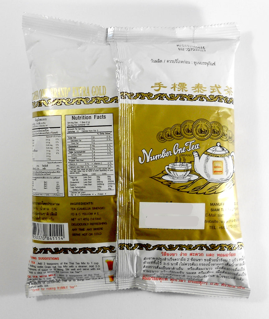 Number One ChaTraMue Hand Brand Thai Tea Leaves Mix Premium Gold Label ...