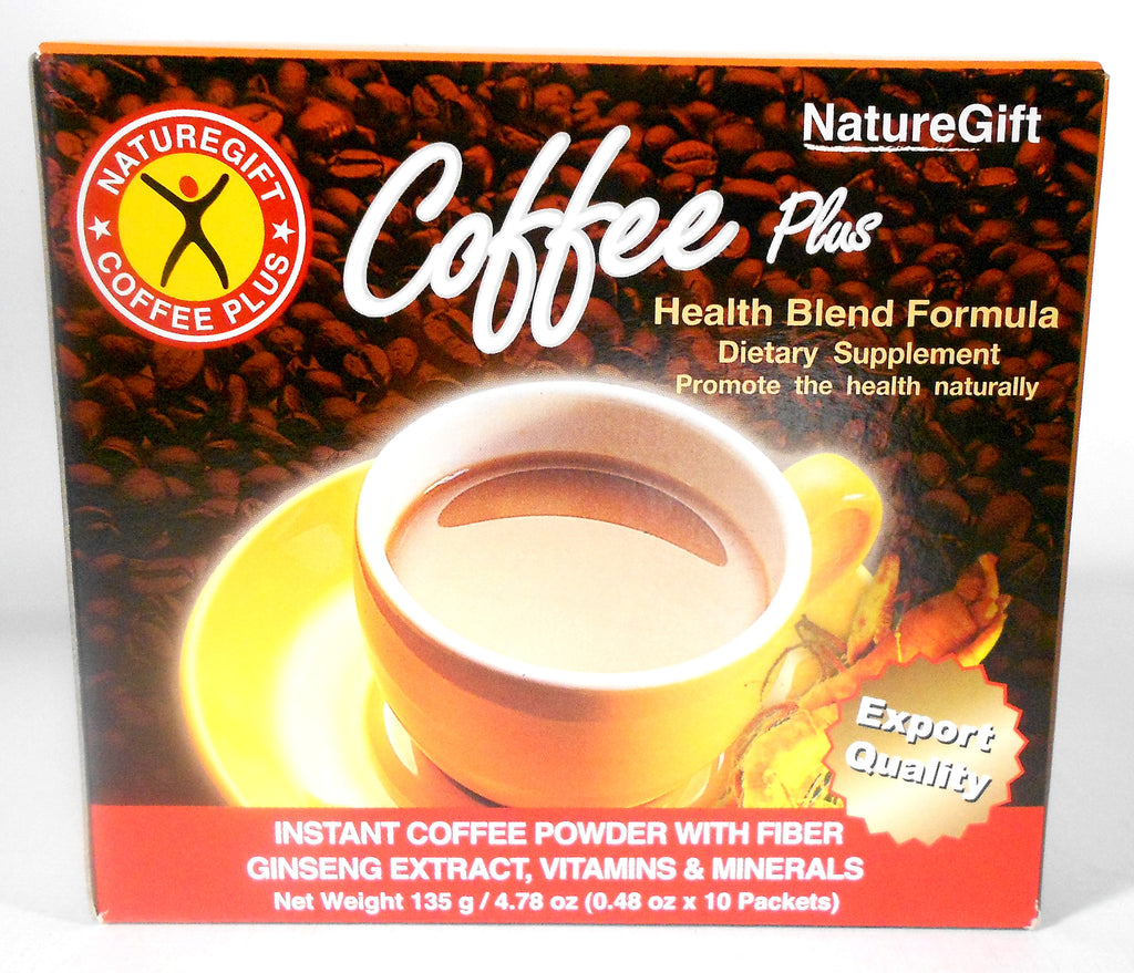 NatureGift COFFEE PLUS Instant Coffee with Ginseng Extract 4.7 Oz. X 4 ...