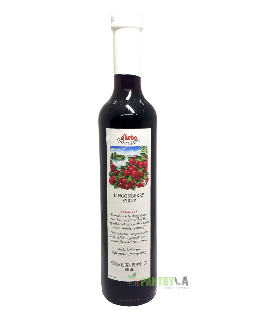 D'Arbo Lingonberry Syrup 16.9 Fl. Oz. / 500 ml. (Pack of 2 ...