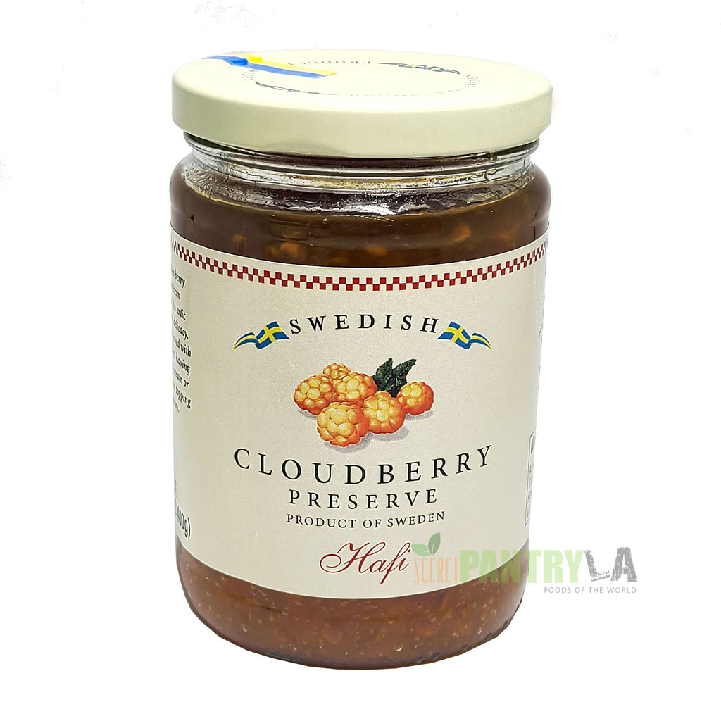 Hafi Swedish Cloudberry Preserve 14.1 Oz. / 400 ml. X 2 with Gold Stai ...