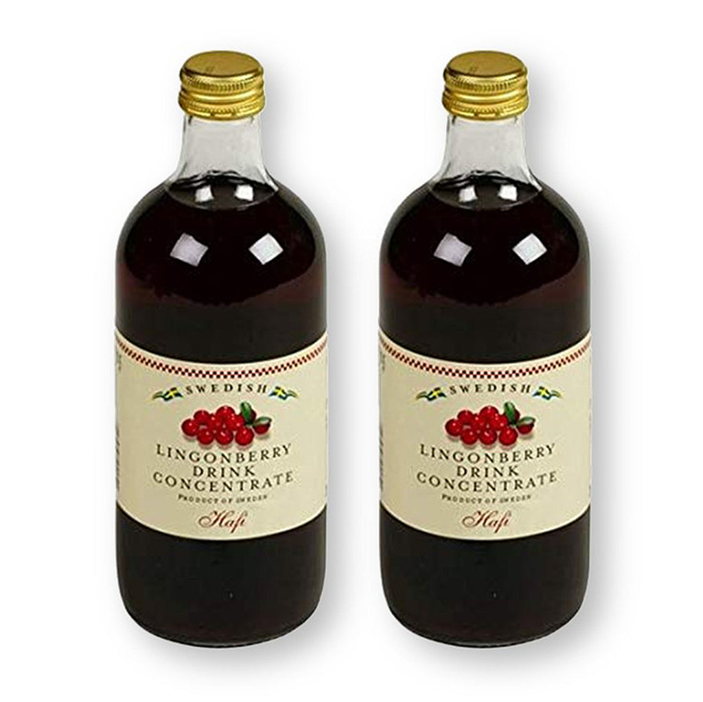 Hafi Swedish Lingonberry Drink Concentrate 17 Fl. Oz. (500 ml) (Pack o ...