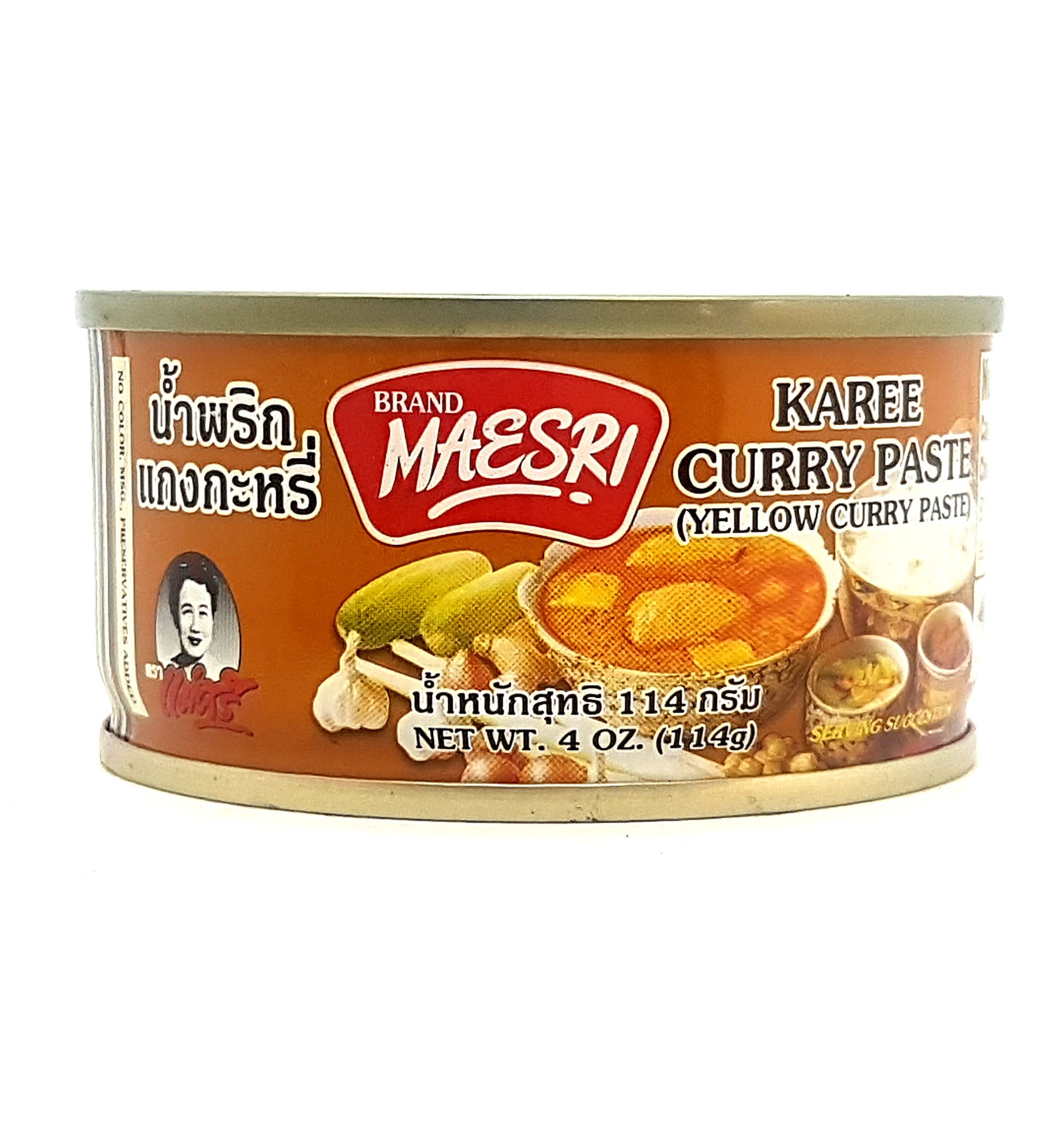 Mae Sri Authentic Thai Yellow Karee Curry Paste 4 Oz. (Pack of 4 ...