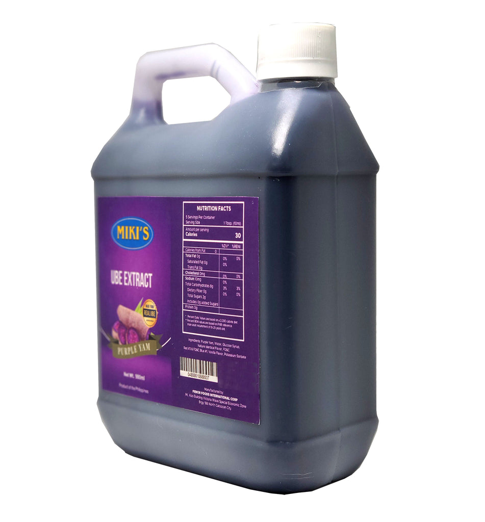 Miki's Real Ube Purple Yam Flavoring Extract Restaurant size 980 ml (3 ...
