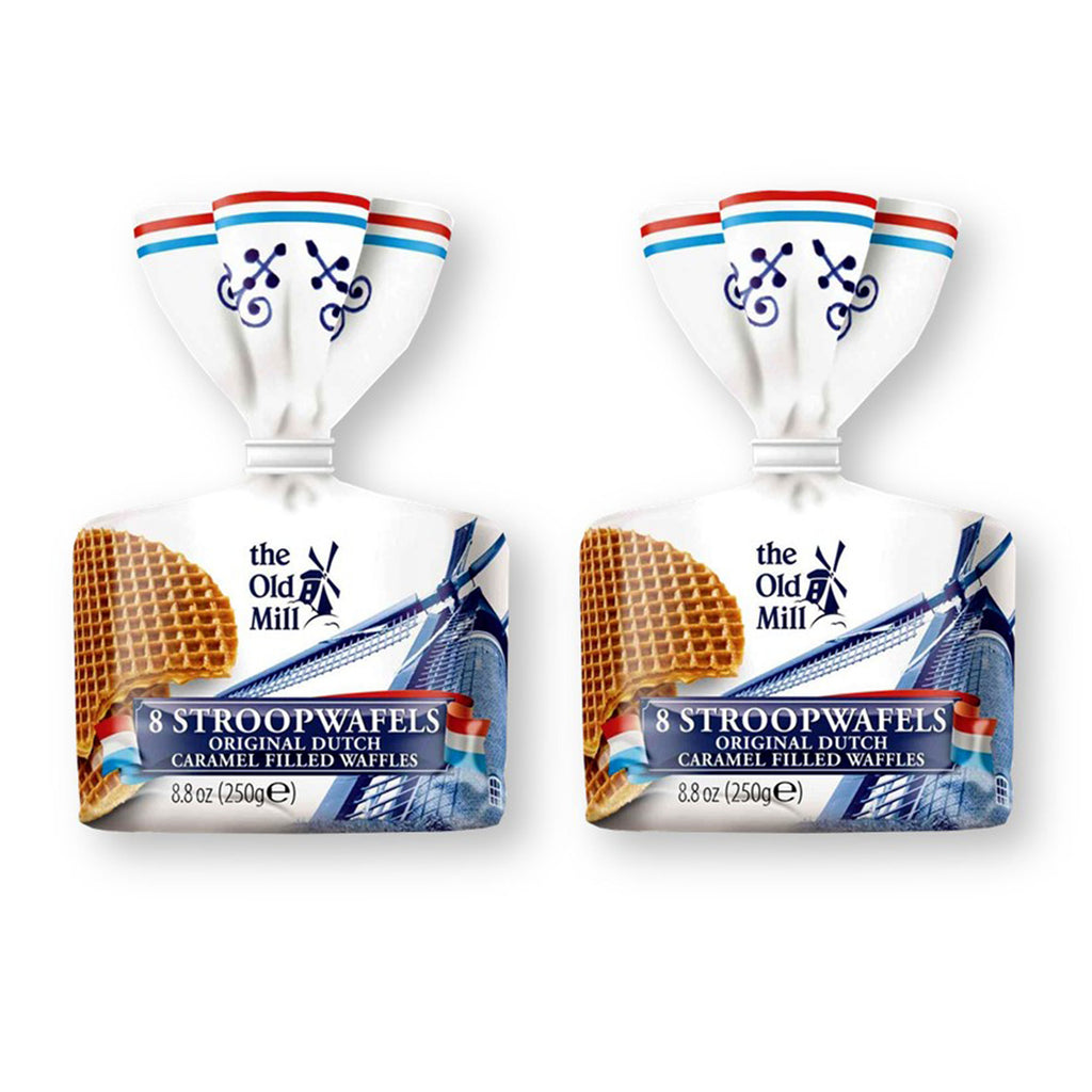 The Old Mill Stroopwafels Original Dutch Caramel Filled Wafers BAG 8.8 ...