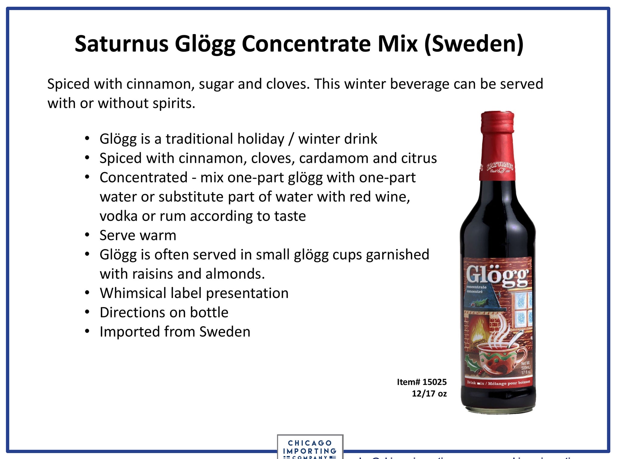 Saturnus Glögg Concentrate Mix Traditional Scandinavian Winter Beverag ...
