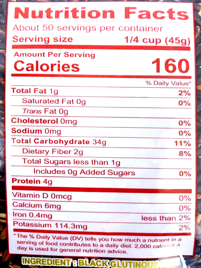 Three Ladies Black Glutinous Rice or Black Sticky Rice Long Grain 5 lb ...